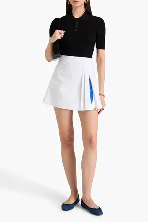 Emilio Pucci Pleated Cotton-blend Twill Mini Skirt