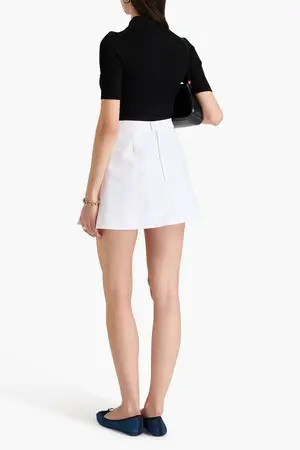 Emilio Pucci Pleated Cotton-blend Twill Mini Skirt