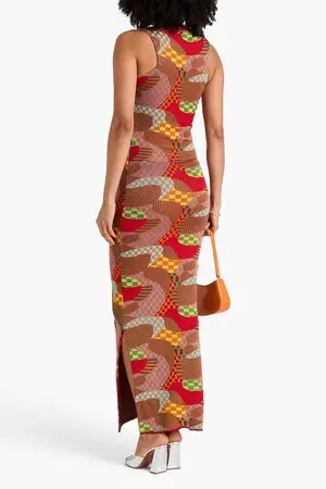 Emilio Pucci Intarsia-knit Maxi Dress
