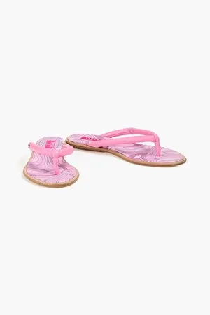Emilio Pucci Leather Flip Flops