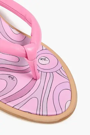 Emilio Pucci Leather Flip Flops