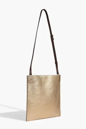 Emilio Pucci Metallic Printed Leather Shoulder Bag