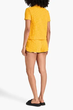Emilio Pucci Cotton-terry Jacquard Polo Shirt