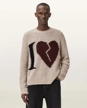 ALLSAINTS Lover Knitted Oversized Sweater Brown