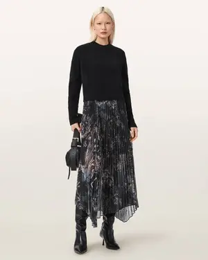 ALLSAINTS Donatella 2-in-1 Dress