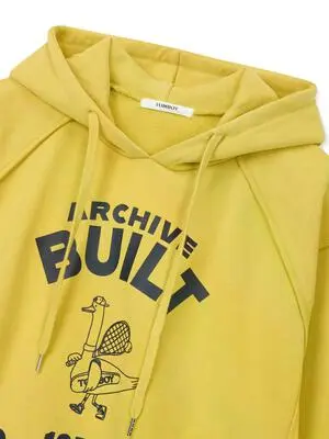 STUDIO TOMBOY Graphic-print Hoodie - Yellow