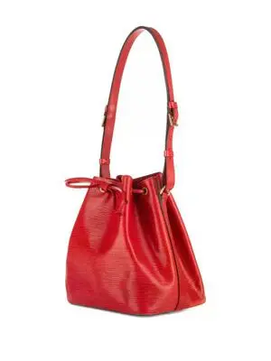 LOUIS VUITTON 1990s Monogram Embossed Leather Bucket Bag