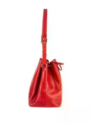 LOUIS VUITTON 1990s Monogram Embossed Leather Bucket Bag