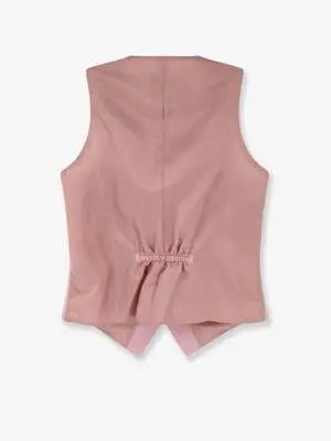 Tagliatore Stretch Virgin Wool Vest - Pink