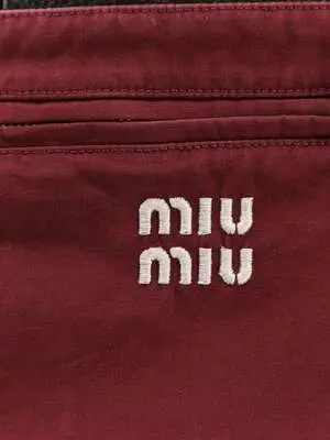 Miu Miu Cotton Mini Skirt - Red