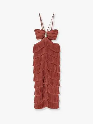 PatBO Amethyst Fringed Dress