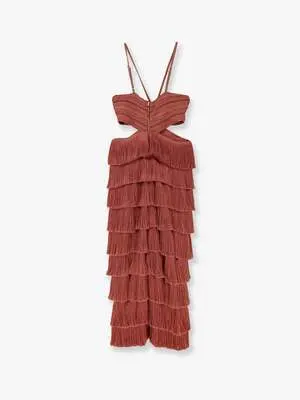 PatBO Amethyst Fringed Dress