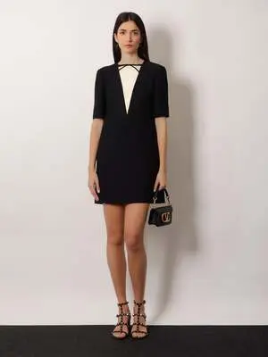 Valentino Garavani Virgin Wool And Silk Mini Dress