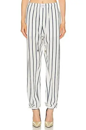 Attico Striped Drawstring Waist Pant