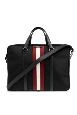 Bally Briefcase With Logo - Black