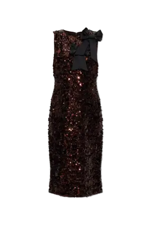 GANNI Sequin Spaghetti Strap Midi Dress