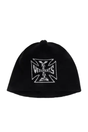 Vetements Wool Beanie With Logo - Black