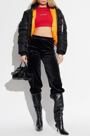 Vetements Printed Cropped T-shirt