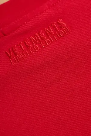 Vetements Printed Cropped T-shirt