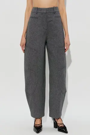 GANNI Wide-leg High-waisted Trousers