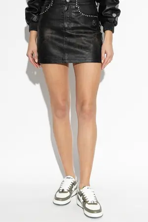 A BATHING APE Eco-leather Mini Skirt