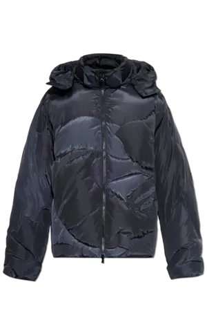 A BATHING APE Quilted Down Jacket With Detachable Hood