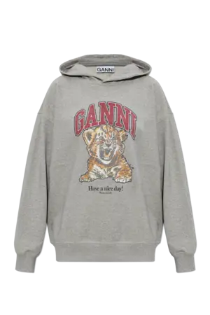 Ganni Cut Out Sweatshirts Hoodies For Women