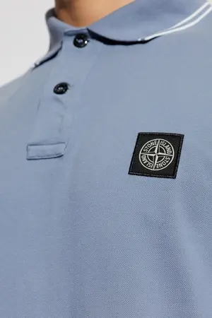 Stone Island Polo With Logo Patch - Blue