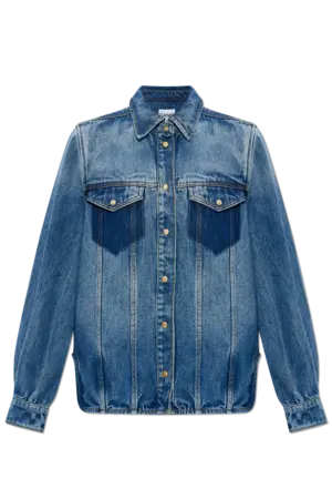 GANNI Lyocell Denim Shirt - Blue