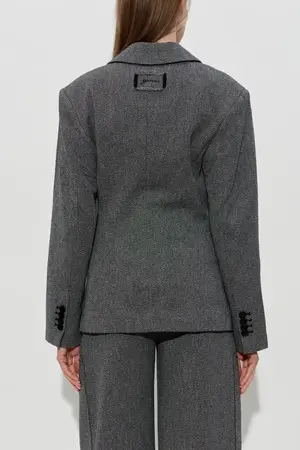 GANNI Blazer With Pockets - Grey