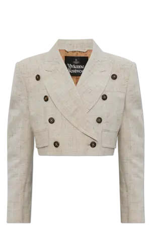 VIVIENNE WESTWOOD Short Double-breasted Blazer - Grey