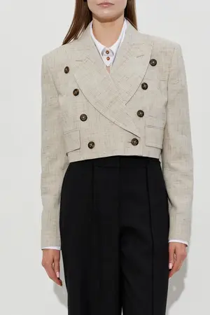 VIVIENNE WESTWOOD Short Double-breasted Blazer - Grey