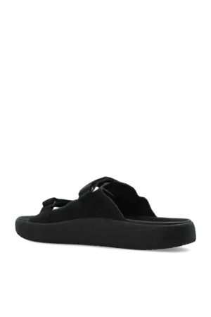 VEJA Arpoador Suede Soft Slides - Black