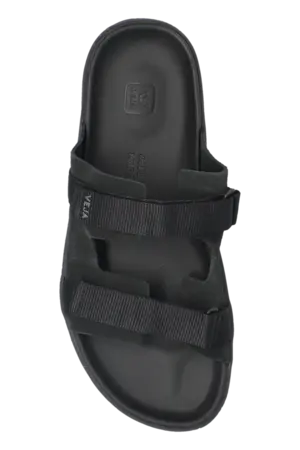 VEJA Arpoador Suede Soft Slides - Black