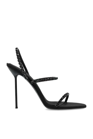 Paris Texas Heeled Sandals With Crystal Embellishments
