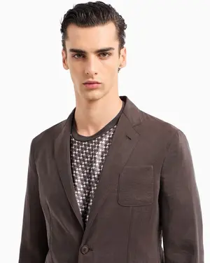Giorgio Armani Upton Washed Silk Jacket - Brown