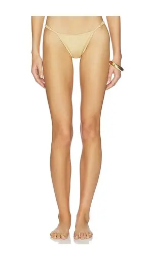 LESLIE AMON Cynthia Sun Bikini Bottom - Gold