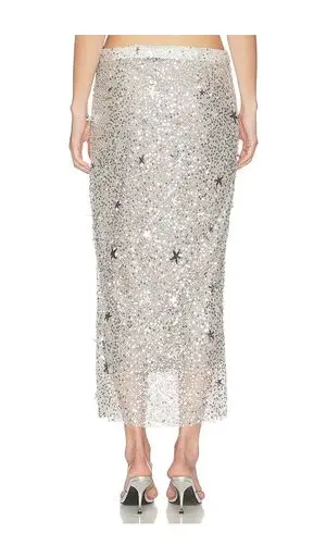 LESLIE AMON Rena Sequin Skirt