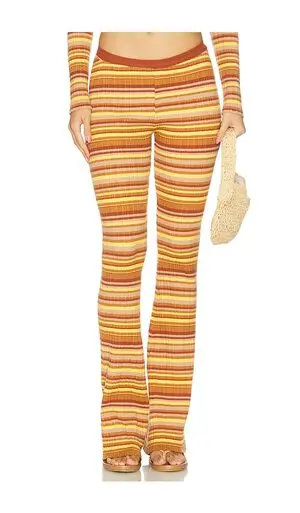 BANANHOT Ann Pants - Toffee Rib Stripes