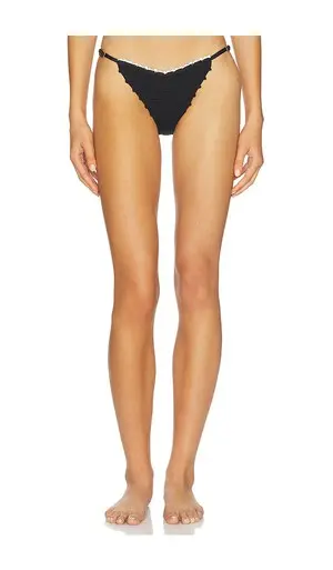CAPITTANA Rose Bikini Bottom - Black & White
