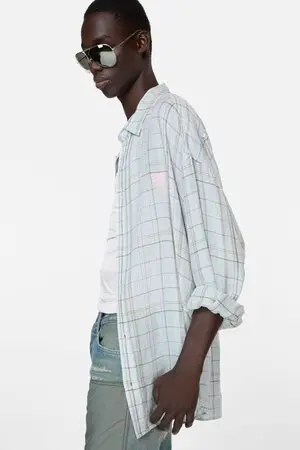 Acne Studios Linen Check Button-up