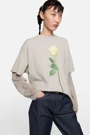 Acne Studios Graphic Layered Long-sleeve T-shirt