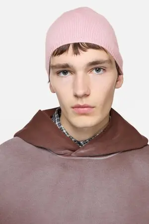 Acne Studios Cashmere Fitted Beanie - Soft Pink