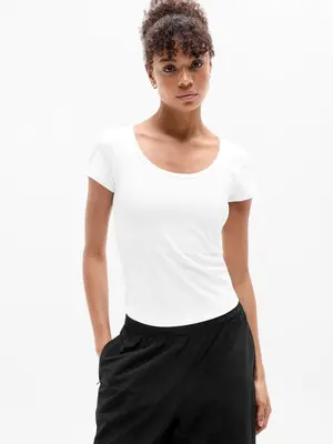 Athleta Signature Rib Scoop Tee