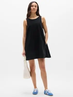 Athleta Retreat Linen A-line Dress - Black