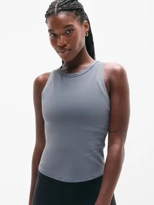 Athleta Transcend Racerback Mesh Tank - Slate