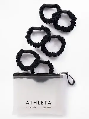 Athleta Ripple Scrunchie 6-pack - Black