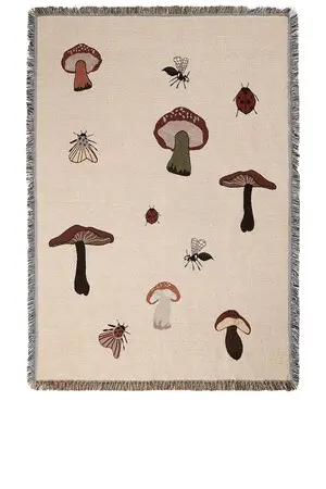 FERM LIVING Forest Tapestry Blanket In Beige