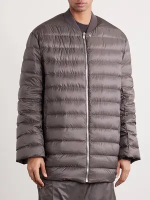 Rick Owens Moncler + Quilted Padded Shell Down Parka - Brown