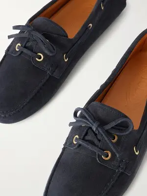 TOD'S Gommino Suede Boat Shoes - Blue
